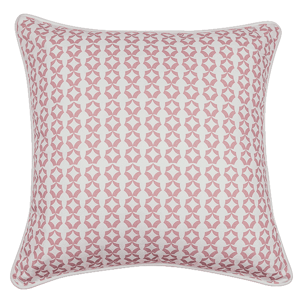 The Hemingway Pink Cotton Cushion Cover: Evie & Skye, London